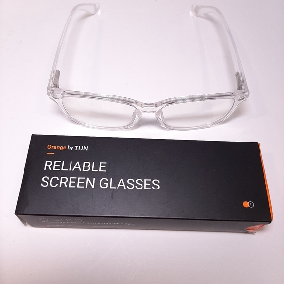 Orange Accessories | Blue Light Blocking Screen Glasses Clear Frame ...